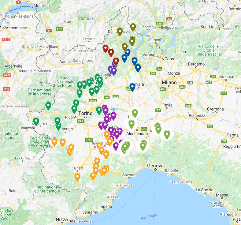 Mappa Comuni - Quotidiano Piemontese