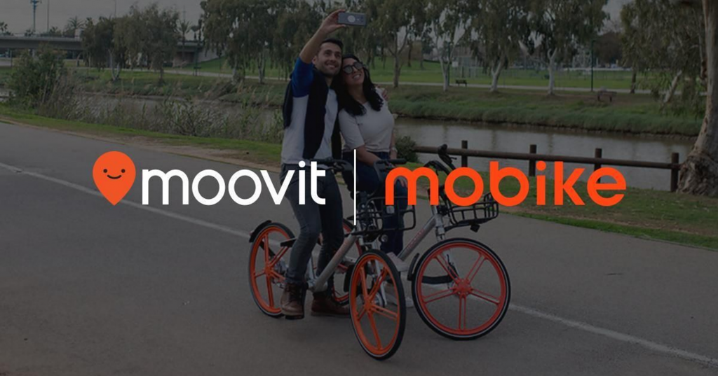 Collaborazione tra Moovit e Mobike per incentivare l'uso di mezzi green
