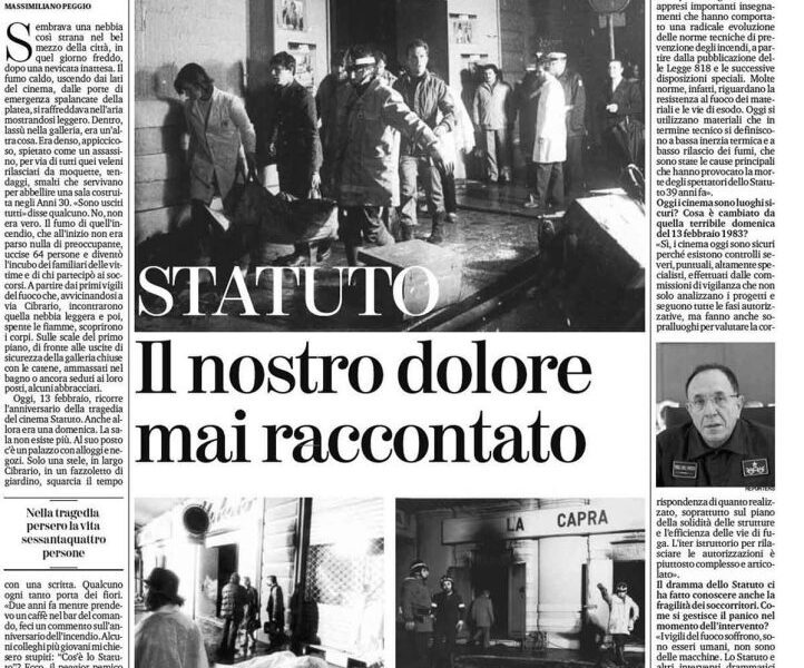 Cinema Statuto: la più grande strage di Torino
