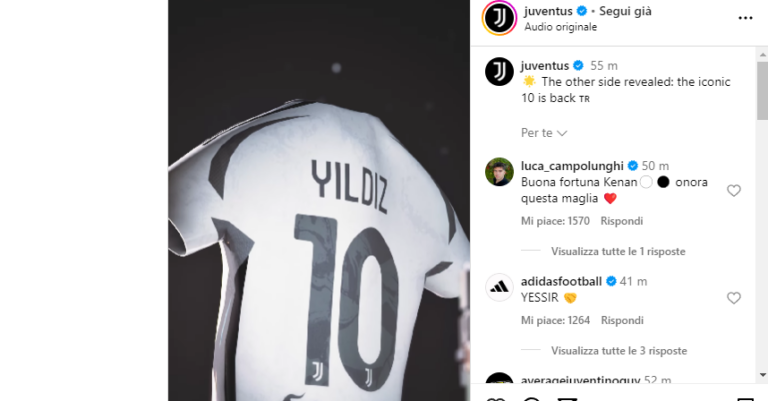 Kenan Yildiz resterà alla Juve e vesirà la maglia numero 10