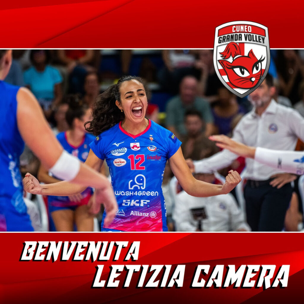 Serie A1 Volley femminile: Letizia Camera passa da Pinerolo a Cuneo